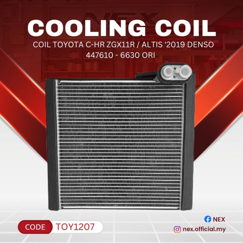COOLING COIL TOYOTA C-HR ZGX11R / ALTIS '2019 DENSO 447610 - 6630 ORI ...