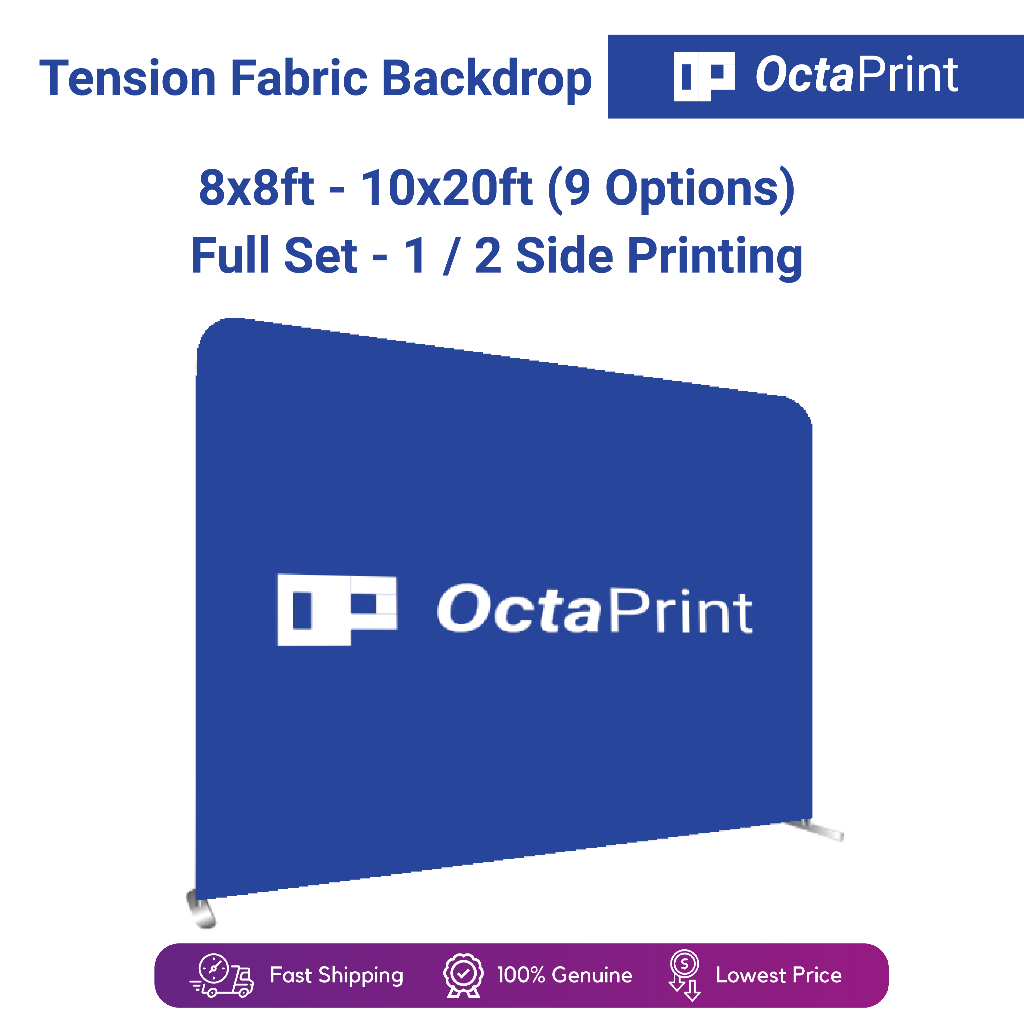 [Ready Stock] Custom Tension Fabric Straight Backdrop 8x8 - 10x20 Full ...