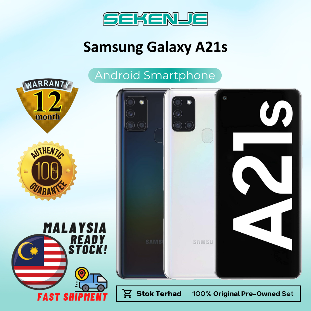 Samsung Galaxy A21s 32GB/128GB + 4GB/3GB/6GB RAM 100% Original Secondhand Used Smartphone, 1 ...