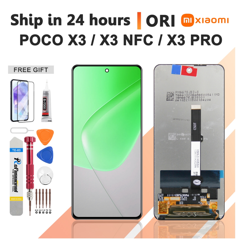 ORIGINAL LCD XIAOMI POCO X3 / POCO X3 NFC / POCO X3 PRO Replacement components for touch screen ...