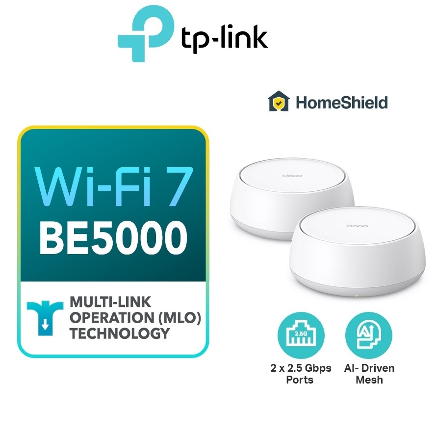 TP-Link Deco BE25 2 Pack / 3 Pack BE5000 Whole Home Mesh Wi-Fi 7 System | Shopee Malaysia