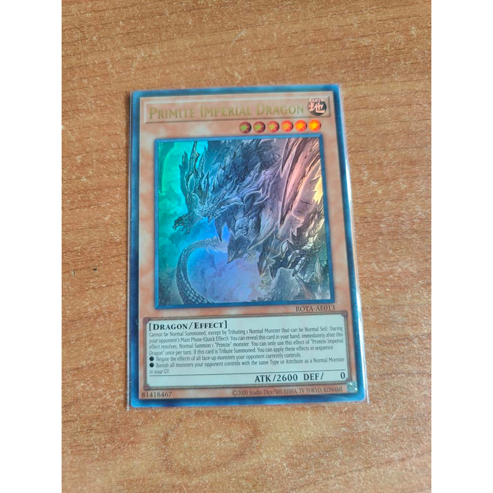 Yugioh: ROTA-JP013 ROTA-AE013 Primite Imperial Dragon (UR/UTR/SCR/QSCR) | Shopee Malaysia