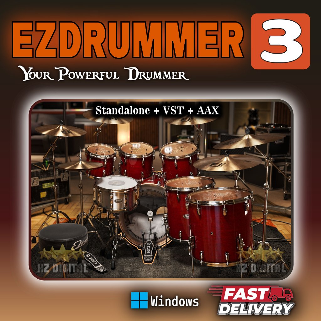 Toontrack EZDrummer 3 + Core Library 14GB Midi Drum VST AAX Plugin CW ...