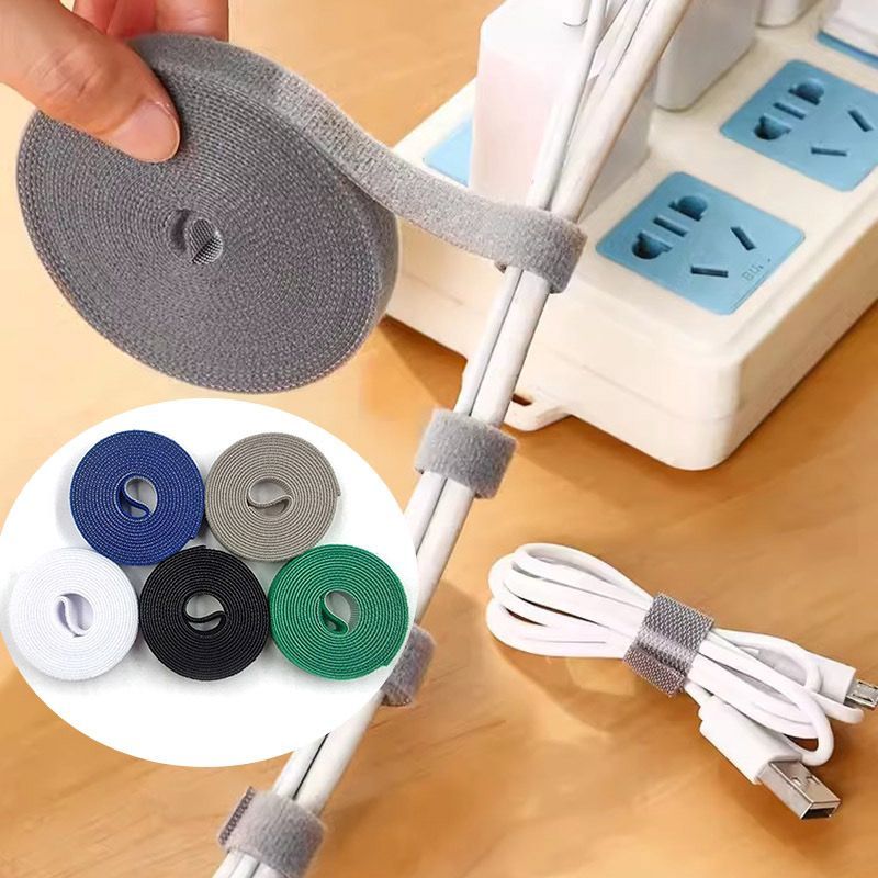 3M Solid Color Cable Ties Power Wire Loop Free Cut Nylon Reusable USB ...