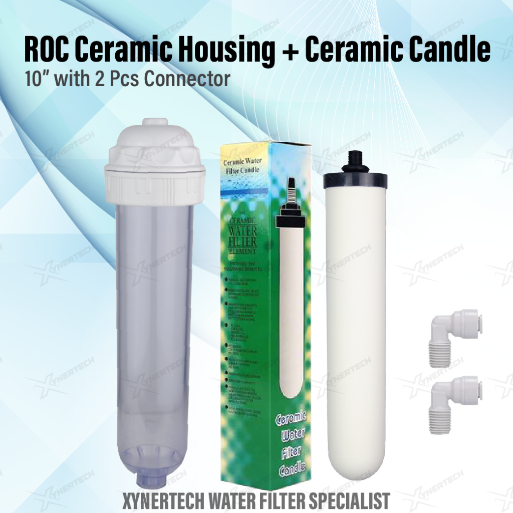 10" ROC Housing Ceramic Cartridge White Top Transparent Body Ceramic ...
