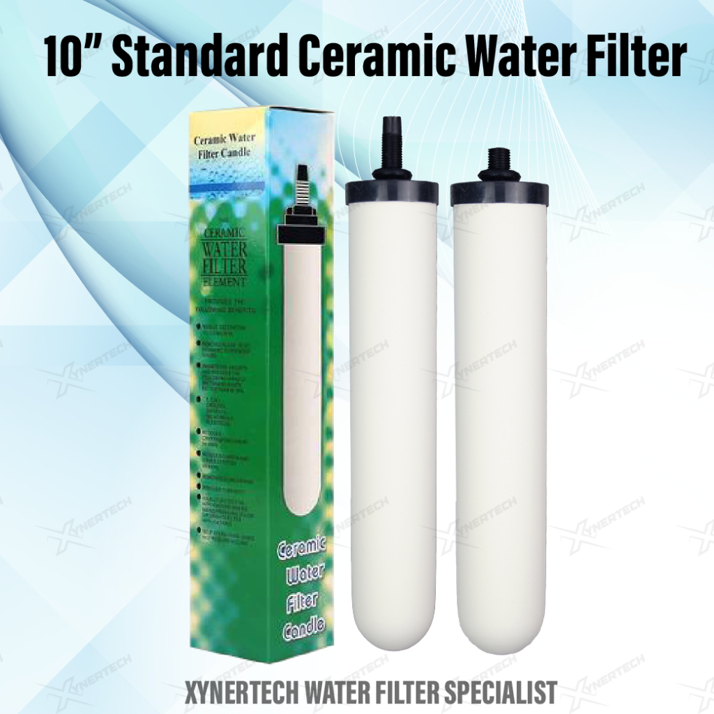 10" Inch Ceramic Candle Water Filter 0.9 Micron Pore For Replacement ...