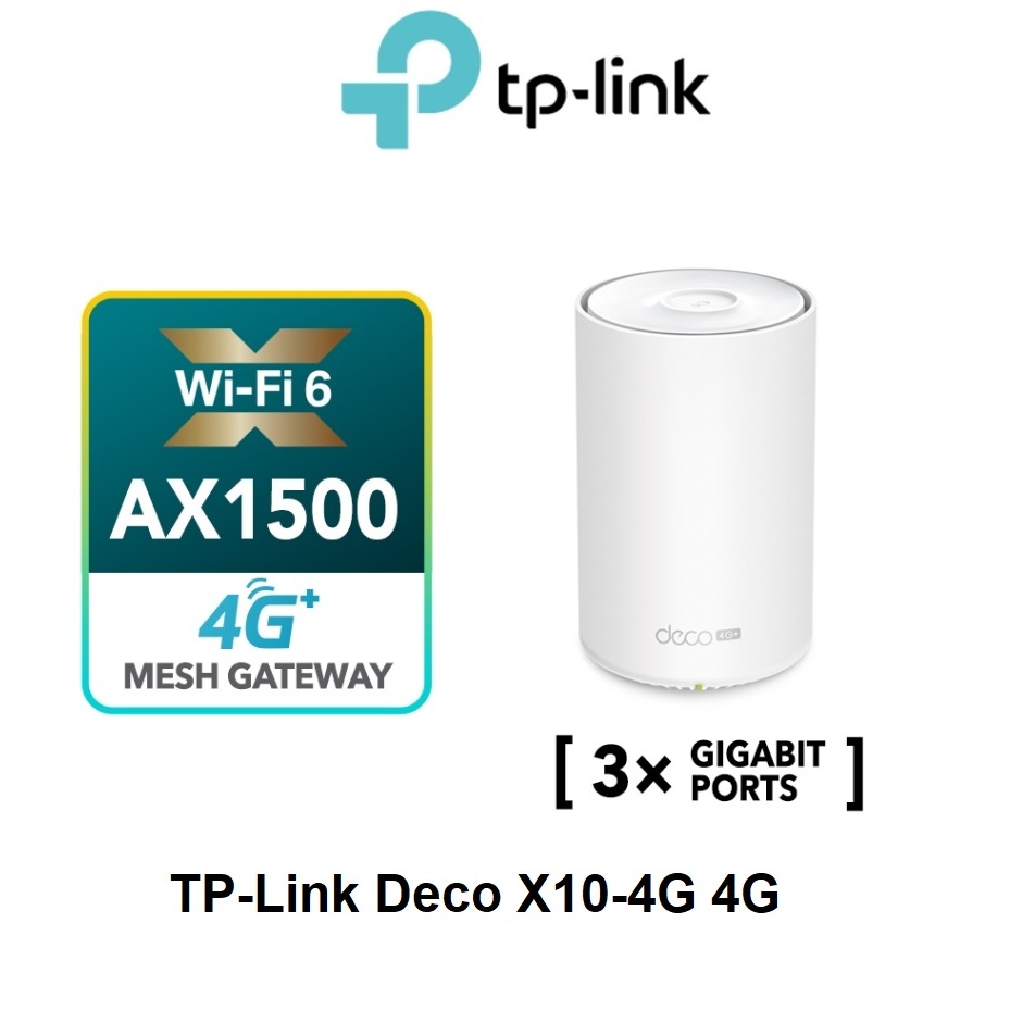 TP-Link Deco X10-4G 4G+ AX1500 Whole Home Mesh WiFi 6 Gateway Mesh WiFi ...