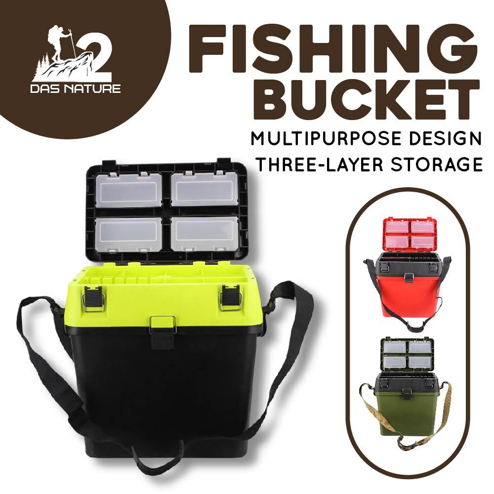 Fishing Box Multifunctional Tackle Box Large Capacity Double Layer Lures Kotak Pancing Gewang ...