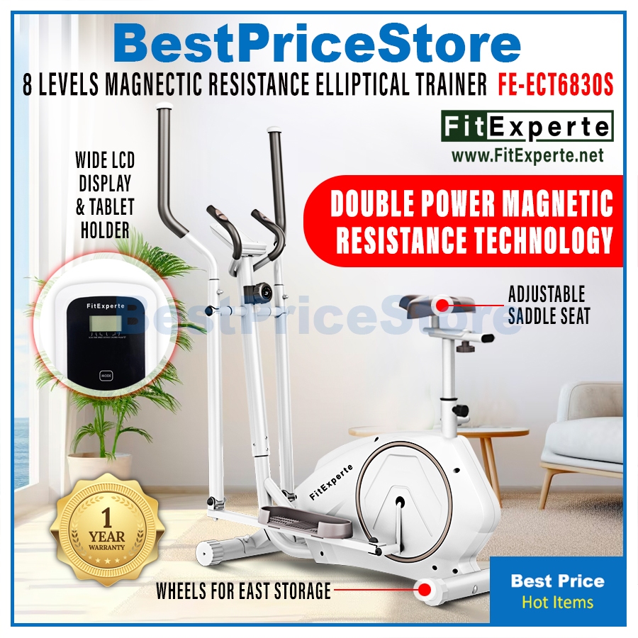 BPS FEXPERT Elliptical Cross Trainer 8 Speed Double Power Magnetic ...