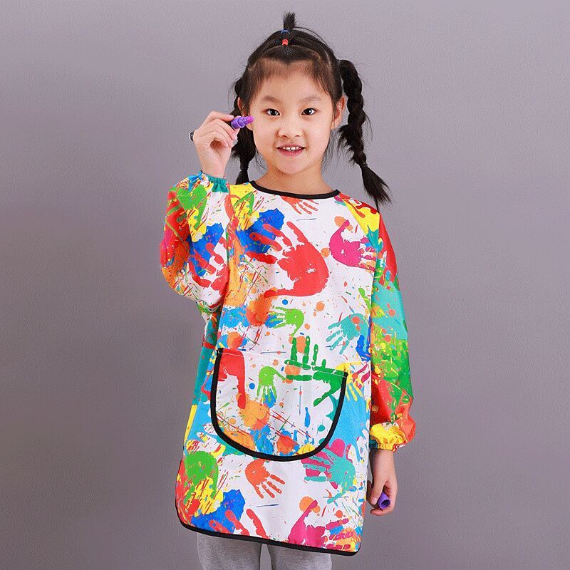 Children's Painting Waterproof LonSleeved Cover Kindergarten Art ...