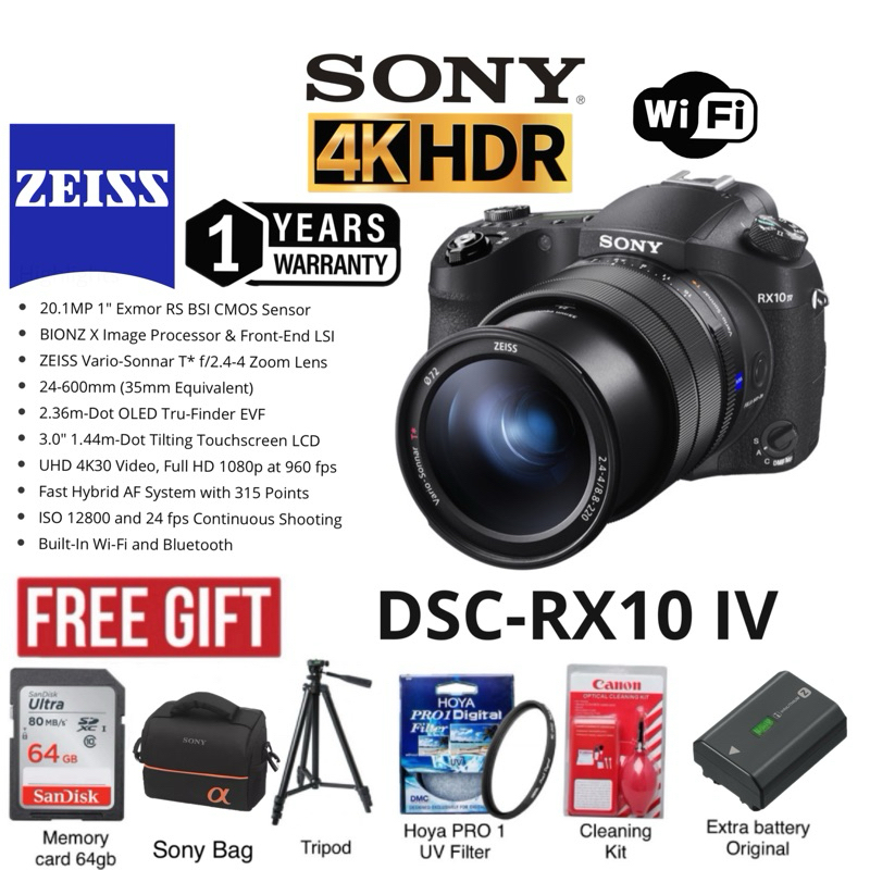 SONY CYBERSHOT DSC-RX10 SONY RX10 UHD 4K BIONZ X IMAGES PROCESSOR ZEISS ...