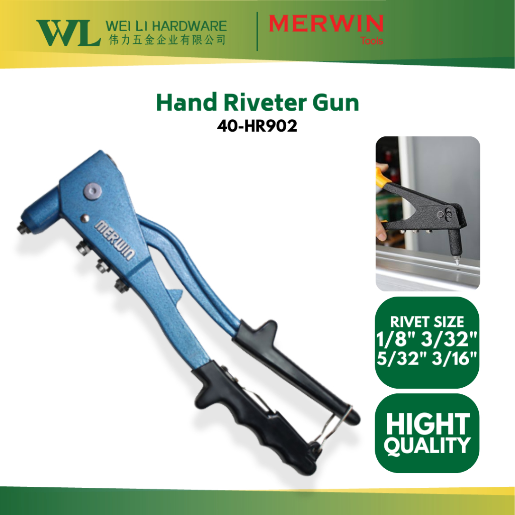 MERWIN Manual Hand Riveter Heavy Duty 40-HR902 / Rivet Gun | Shopee ...