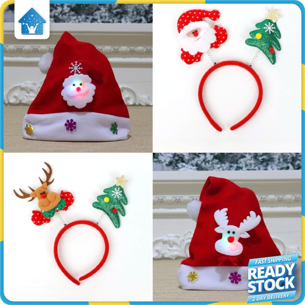 CHRISTMAS headbands Kids Adults Santa Claus hat Snowman Chritsmas Tree ...