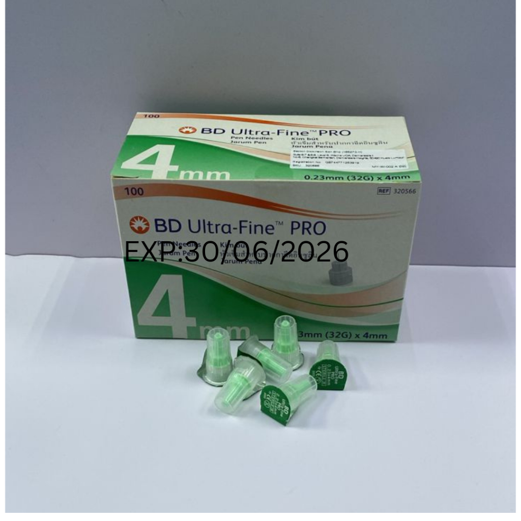 BD Ultra-Fine Pro Pen Needles 4mm (32G) 10's,20's,30's,50'S(EXP:12/2026 ...