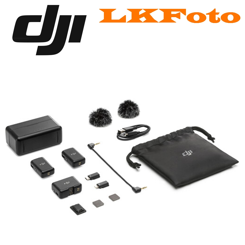 DJI Mic Dual-Transmitter Compact Digital Wireless Microphone System ...