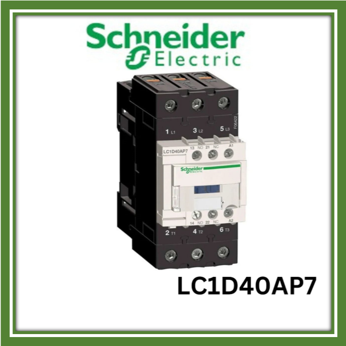SCHNEIDER LC1D40AP7 CONTACTOR 3 POLE 230VAC (WHITE COLOUR) | Shopee ...