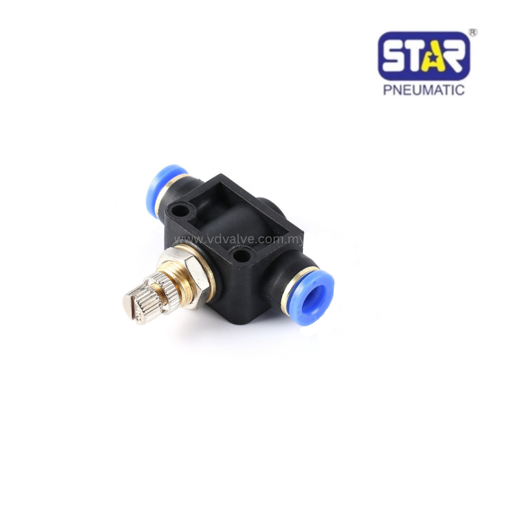 STAR Pneumatic One Touch Fittings (Push In) Speed Controller (Flat ...