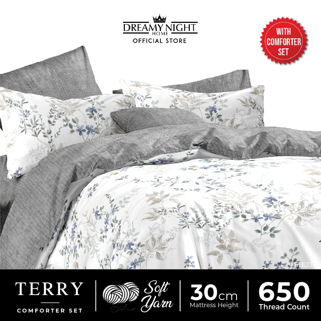 Dreamynight Home Terry Soft Microfiber Printed Comforter Set 3in1 5in1 ...