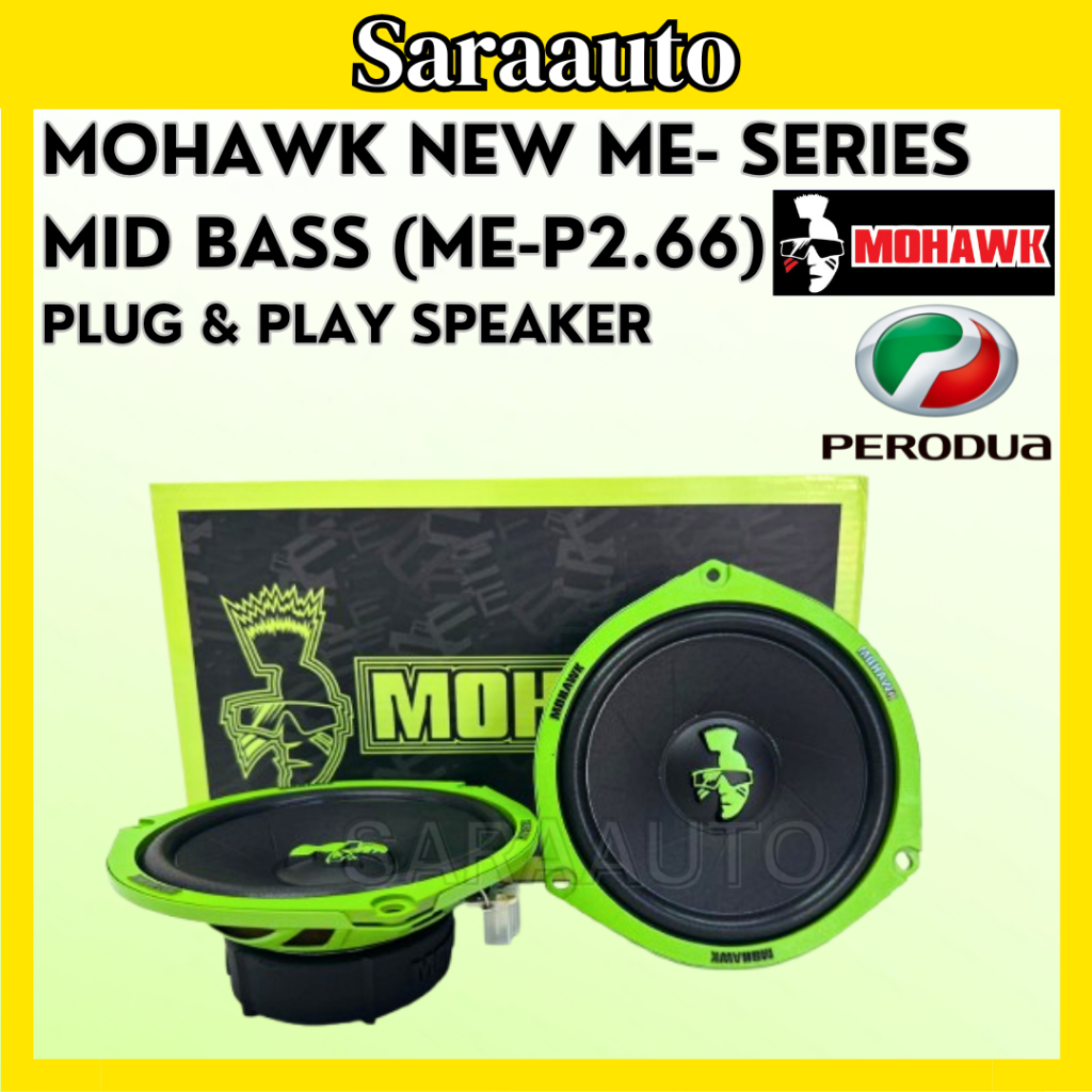 MOHAWK MID BASS Speaker 6" Plug & Play For Perodua Bezza Axia Alza Myvi ...