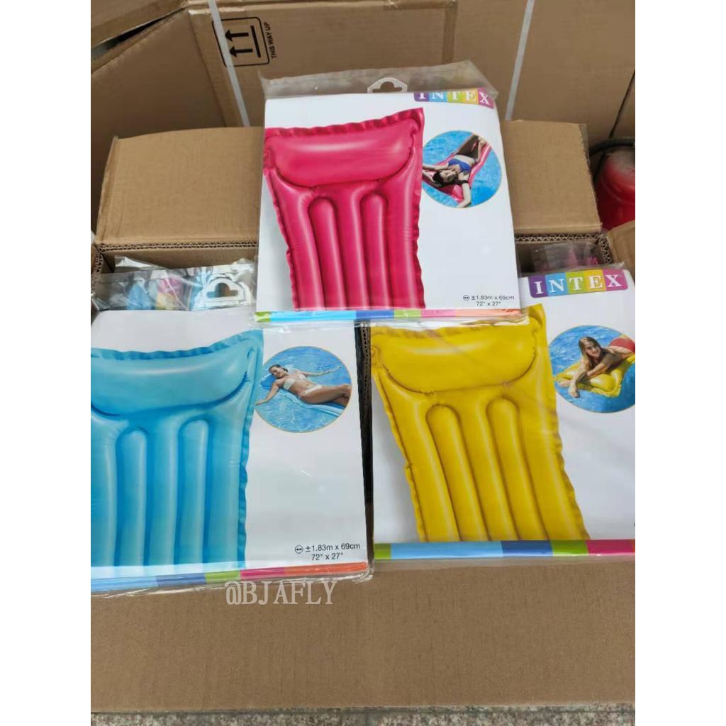 Intex Float Bed Plain Adult Kids Pool Relax Sleep Air Mattress party ...