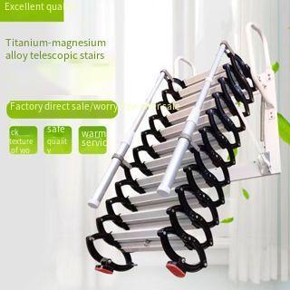 Retractable Staircase, Foldable Wall-Mounted Loft Ladder, Outdoor Use ...