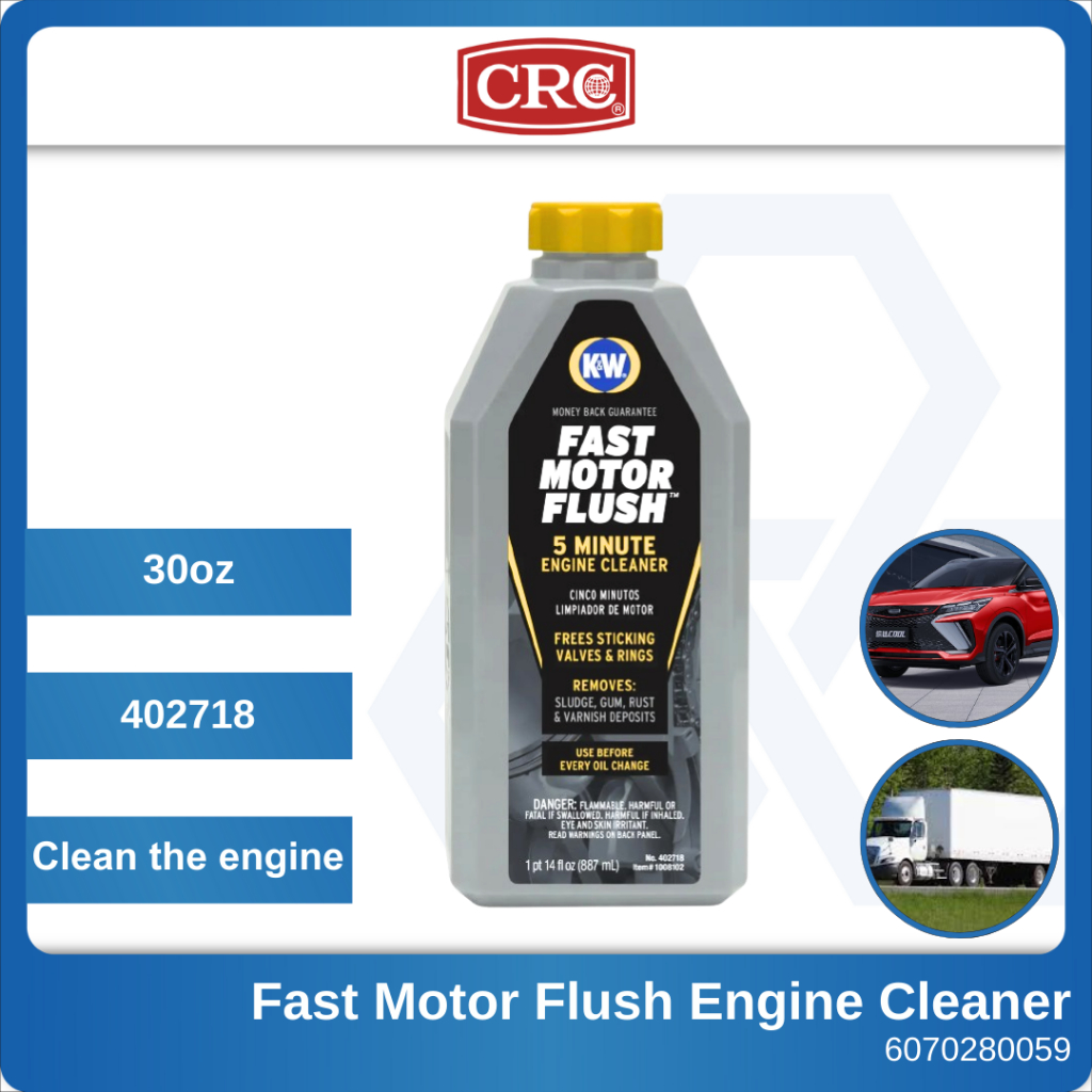 CRC FAST MOTOR FLUSH™ 5-MINUTE ENGINE CLEANER, 30 FL OZ 402718 K&W ...