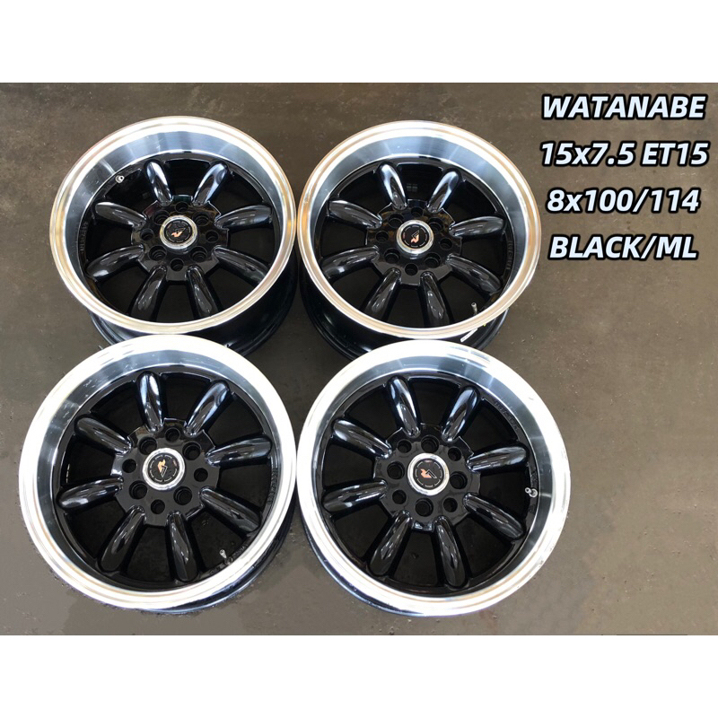 USED RIM WATANABE 15 INCH FOR MYVI ALZA SAGA FLX BLM WIRA WAJA PERSONA ...