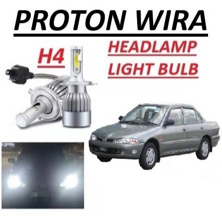 CAR PROTON WIRA HEADLAMP H4 LED BULB 6000K White Car Head Light Lamp ...