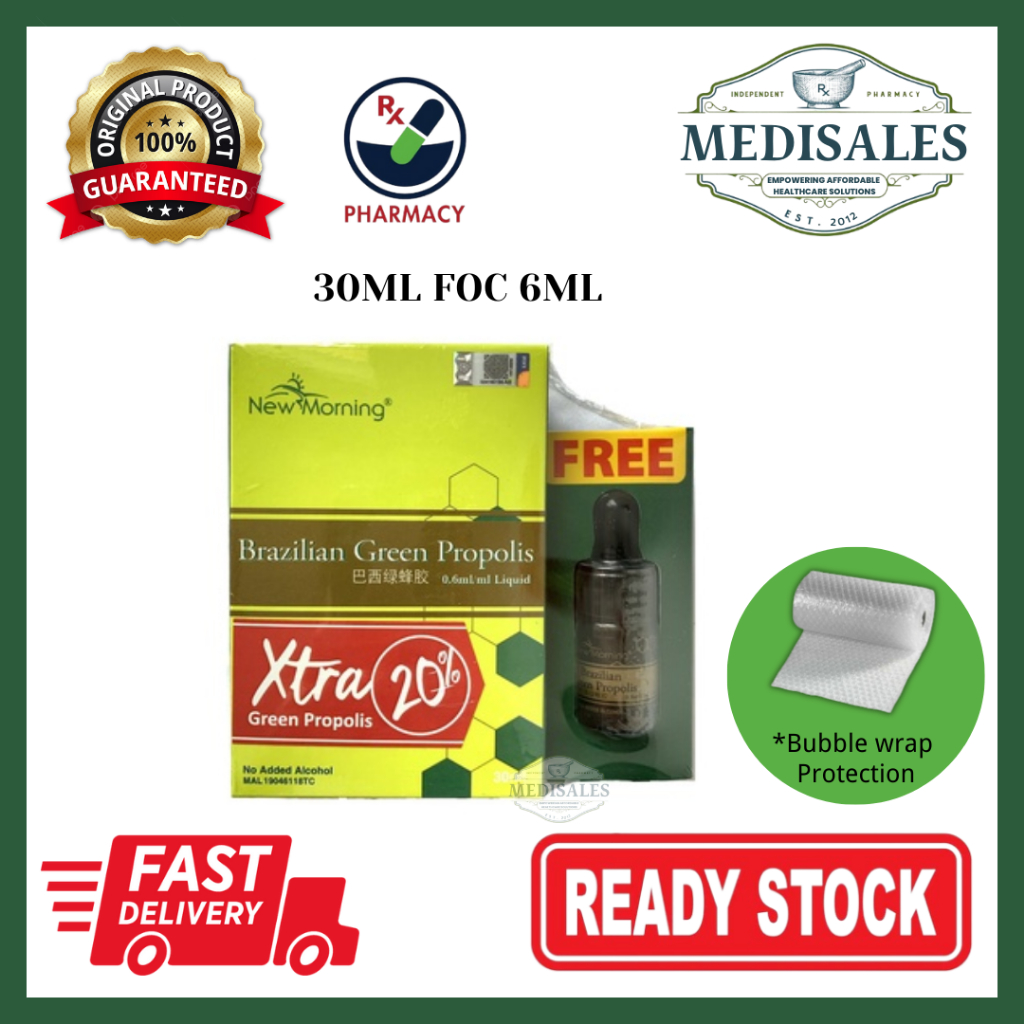 NEW MORNING BRAZILIAN GREEN PROPOLIS 30ML FOC 6ML (EXP 03/2027) | Shopee Malaysia