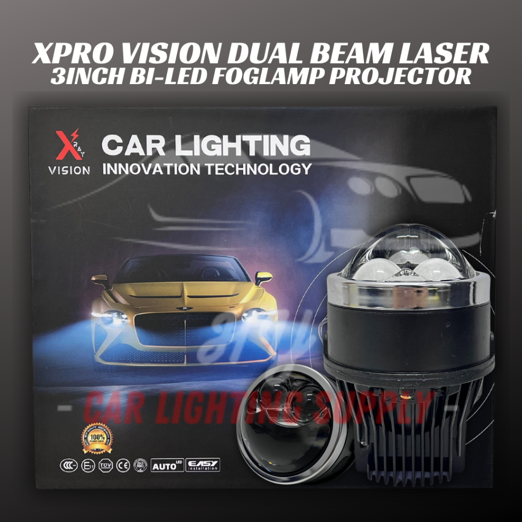 XPRO VISION DUAL BEAM LASER BI-LED FOGLAMP PROJECTOR | Shopee Malaysia