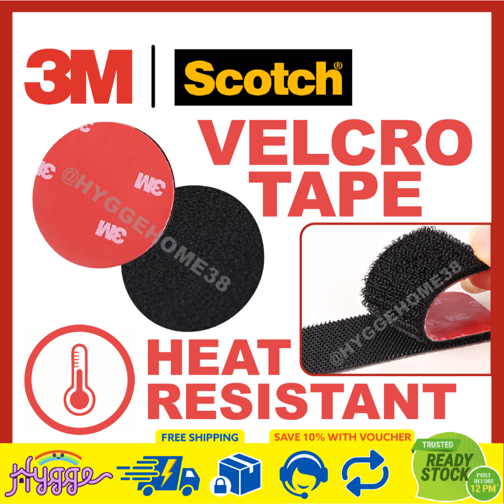3M 4229P Hook and Loop Velcro Car Heat Resistant Strong Attachment Self ...