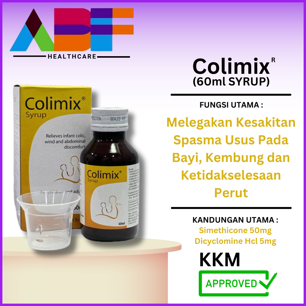 COLIMIX SYRUP (60ML) , UBAT SAKIT PERUT DAN ANGIN UNTUK KANAK-KANAK DAN ...