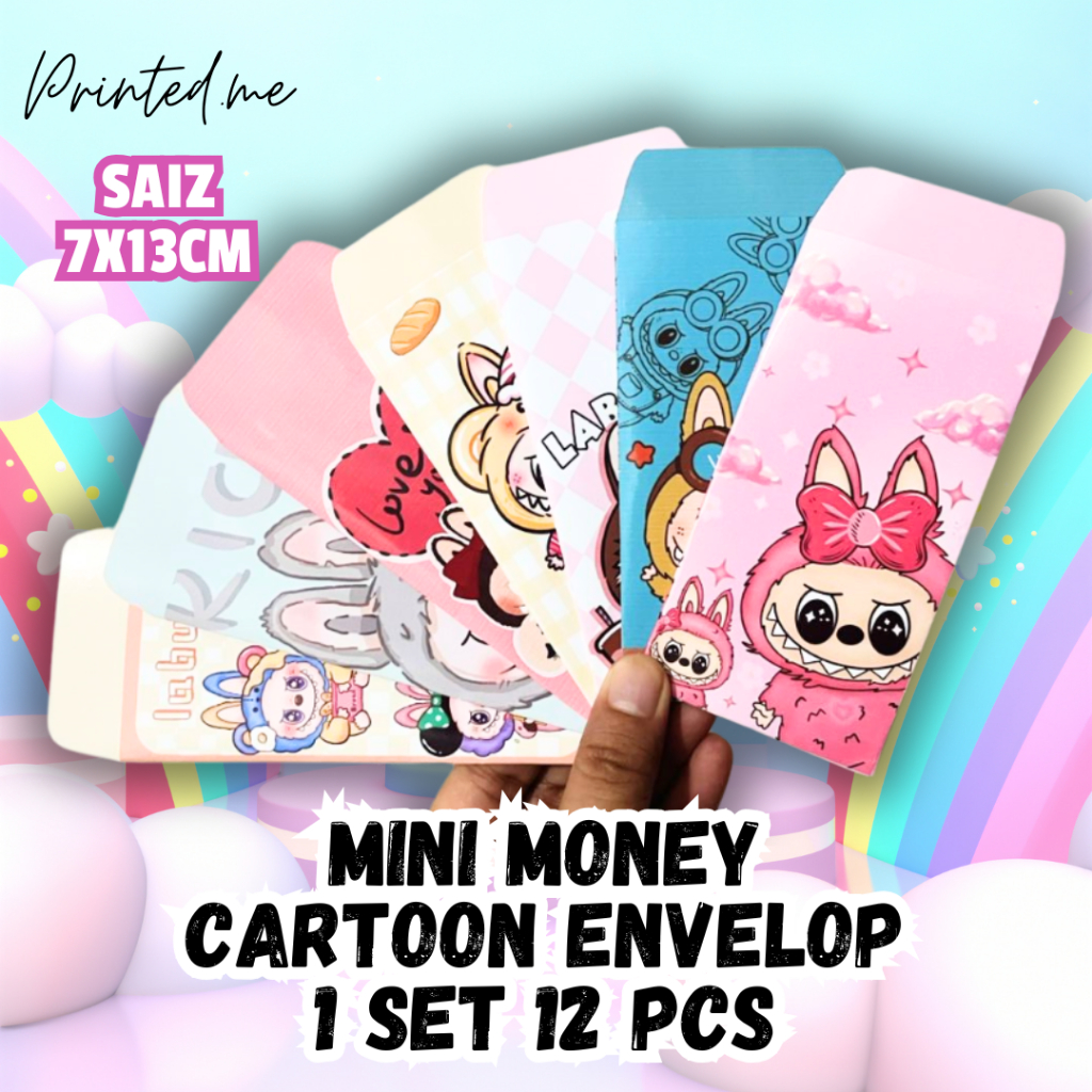 [2025 BRAND NEW] CARTOON EDITION Viral Sampul Duit Raya 2025 12Pcs\pack ...