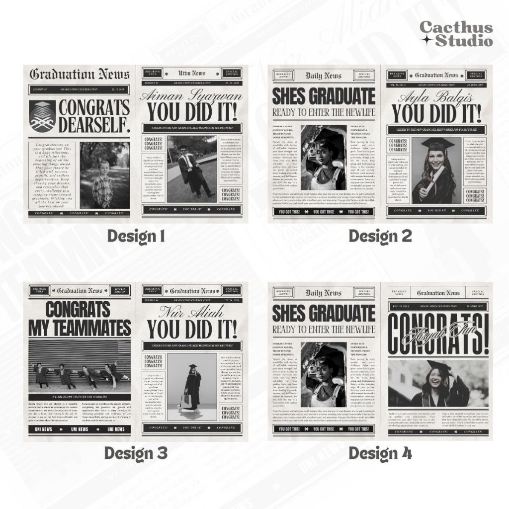 Newspaper Props Graduation Template | Convocation | Konvokasyen ...