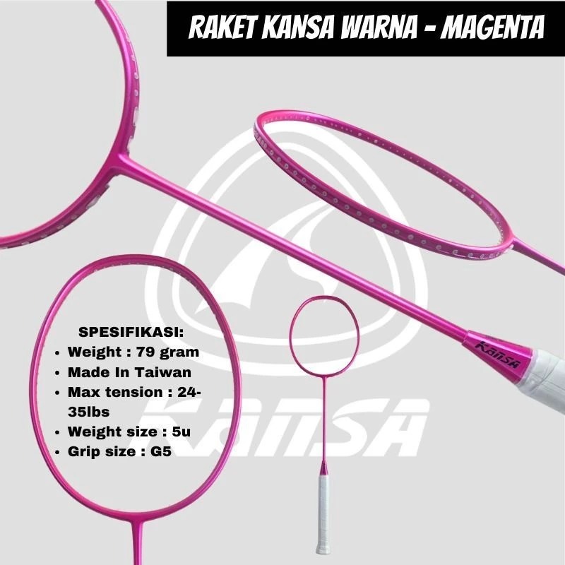 KANSA RACKET BADMINTON CANDY SERIES RAKET BADMINTON 10 COLORS FULL ...