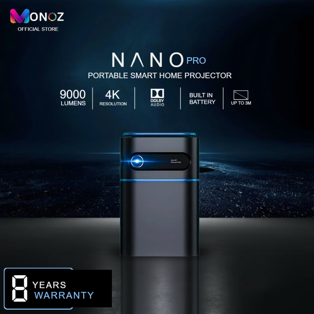 🔥 SPECIAL PROMOTION🔥MONOZ™ NANO 9000 LUMENS Pocket Smart 4K ULTRA HD 5G ...