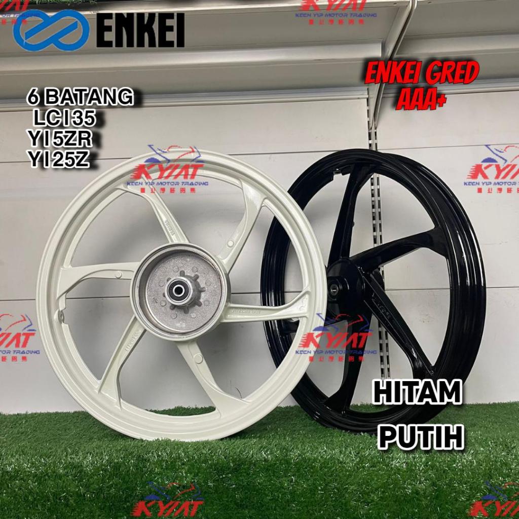 6 BATANG ENKEI [HITAM/PUTIH/GOLD] SPORT RIM Automotive Motorcycle ...
