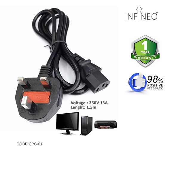 Universal 3 Pin Laptop Notebook Adapter / Charger Power Cord Cable ...