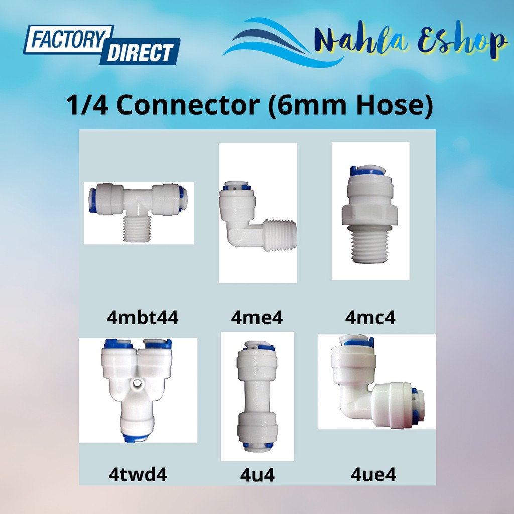 Water filter fitting Connector For RO tube 6mm(Quality Products ...