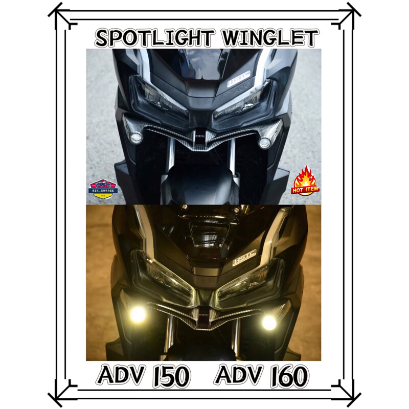 WINGLET ADV160 ADV 150 WINGET WITH SPOTLIGHT COMBO SET WHITE LIGHT ...