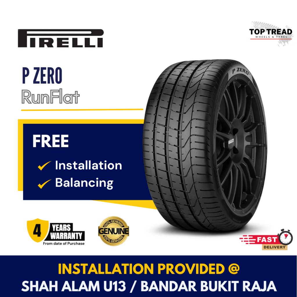 Pirelli P Zero Run Flat 18 19 20 inch Tyre (INSTALLATION/DELIVERY WEST MY) Tayar Tire RFT ...