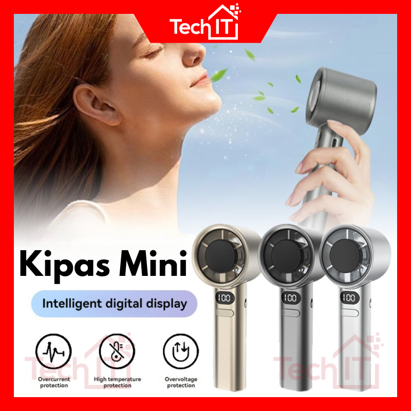Kipas Mini Fan Portable Fan Kipas Tangan Hand Fan Handheld Rechargeable ...