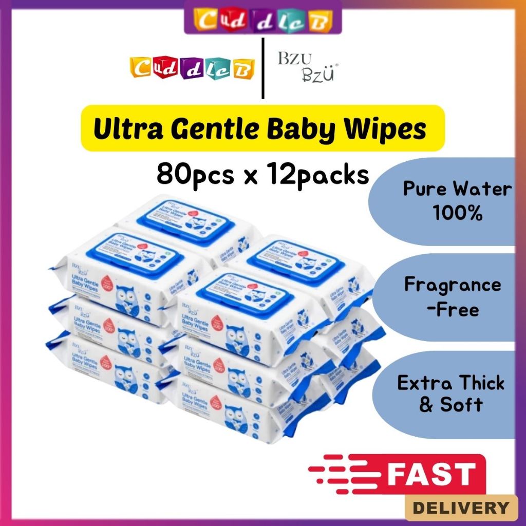 Bzu Bzu Ultra Gentle Fragrance Free Baby Wet Wipes Baby Wet Tissue Non ...