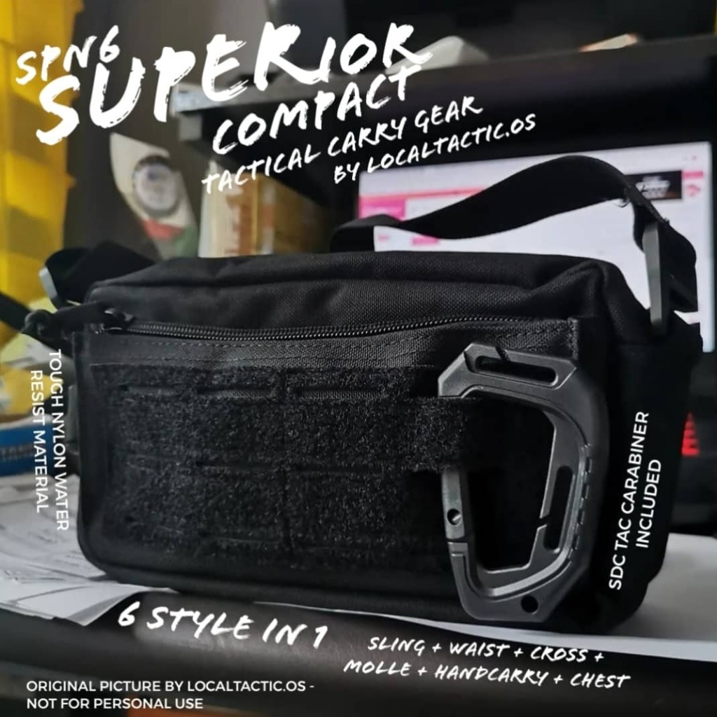 SPN6 SUPERIOR COMPACT TACTICAL CARRY GEAR by LOCALTACTIC.OS - 6 CARA PAKAI - SLING+CHEST+WAIST ...