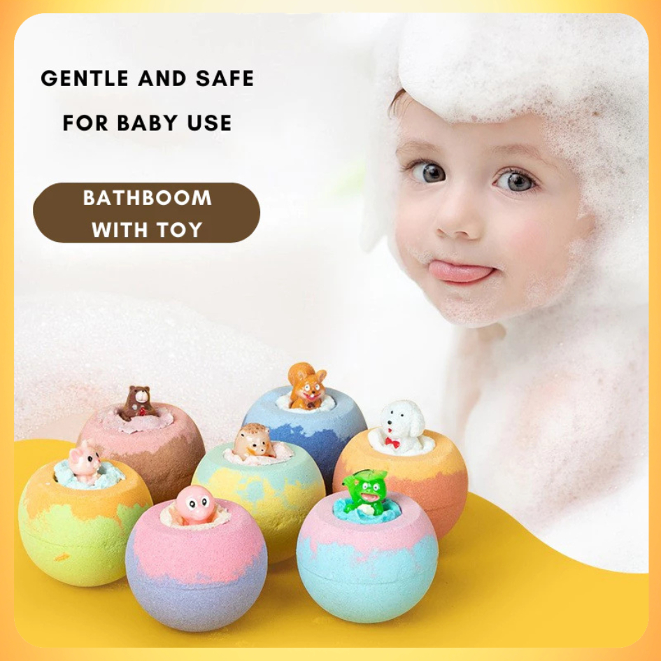 NEW DESIGN CUTE TOY BATHBOOM ESSENTIAL OIL BUBBLE BATH BALL BOMB FIZZY ...