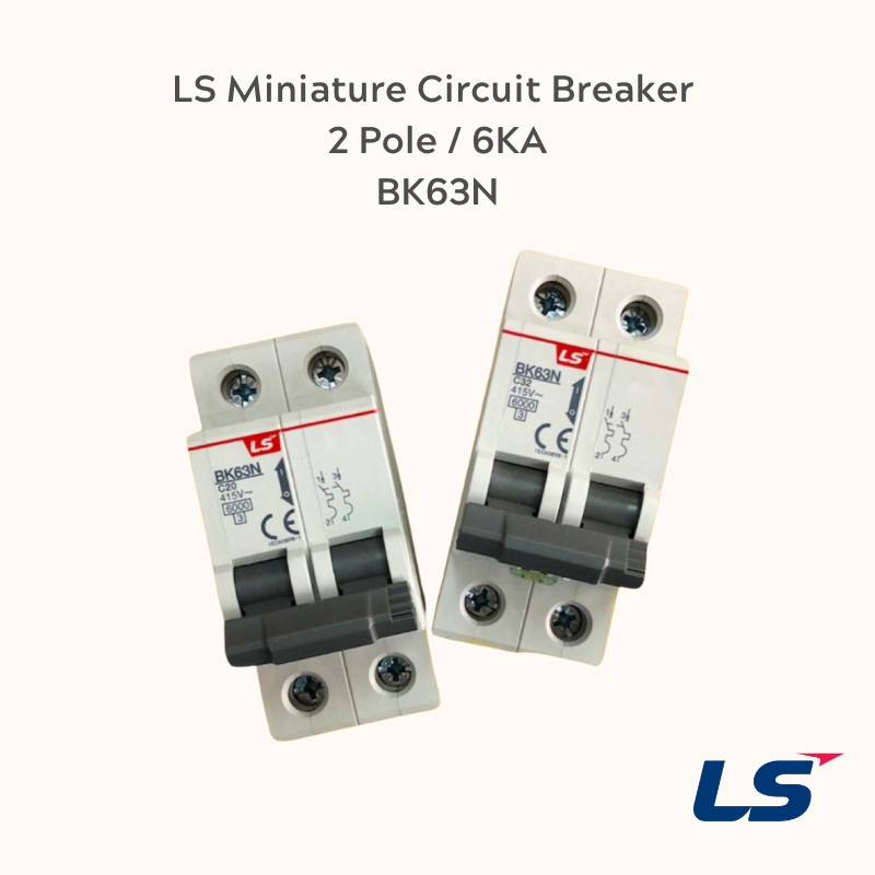 LS 2 Pole / 6KA MCB Miniature Circuit Breaker BK63N | Shopee Malaysia