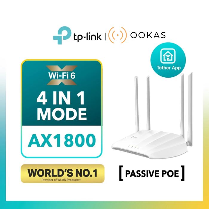 TP-Link AX1800 Dual Band Gigabit Wireless WiFi 6 Access Point/Range ...