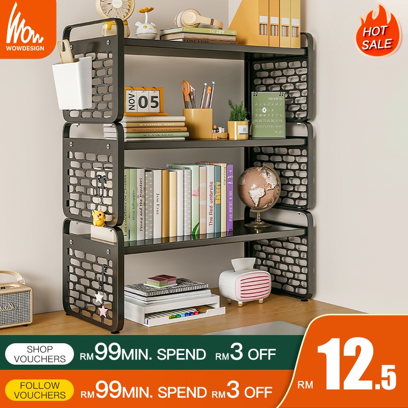 Desktop Storage Rack Desk Organizer Book Rack Tabletop Organiser ...