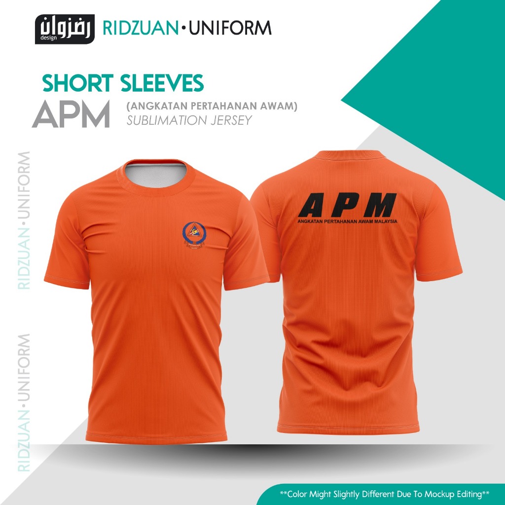 [READY STOCK] TSHIRT JERSEY ANGKATAN PERTAHANAN AWAM APM SUBLIMATION ...