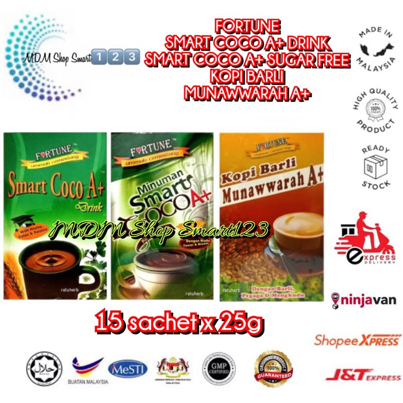 FORTUNE SMART COCO A+ / LESS SUGAR / KOPI BARLI MUNAWWARAH A+ ( 15 ...
